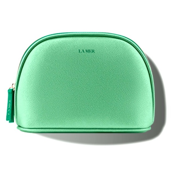 Bags | La Mer Cosmetics Pouch In Green Nwot | Poshmark